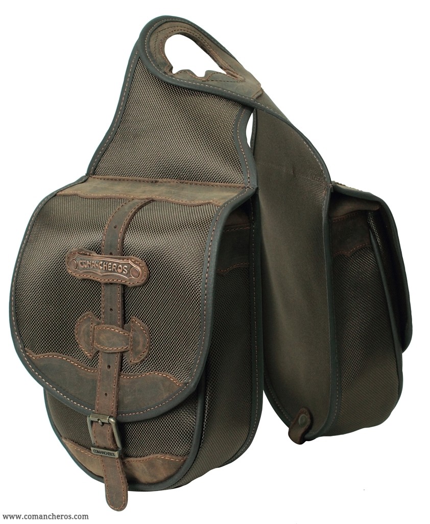Western pommel bag in Cordura and leather