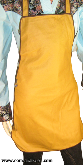 Yellow nappa leather apron
